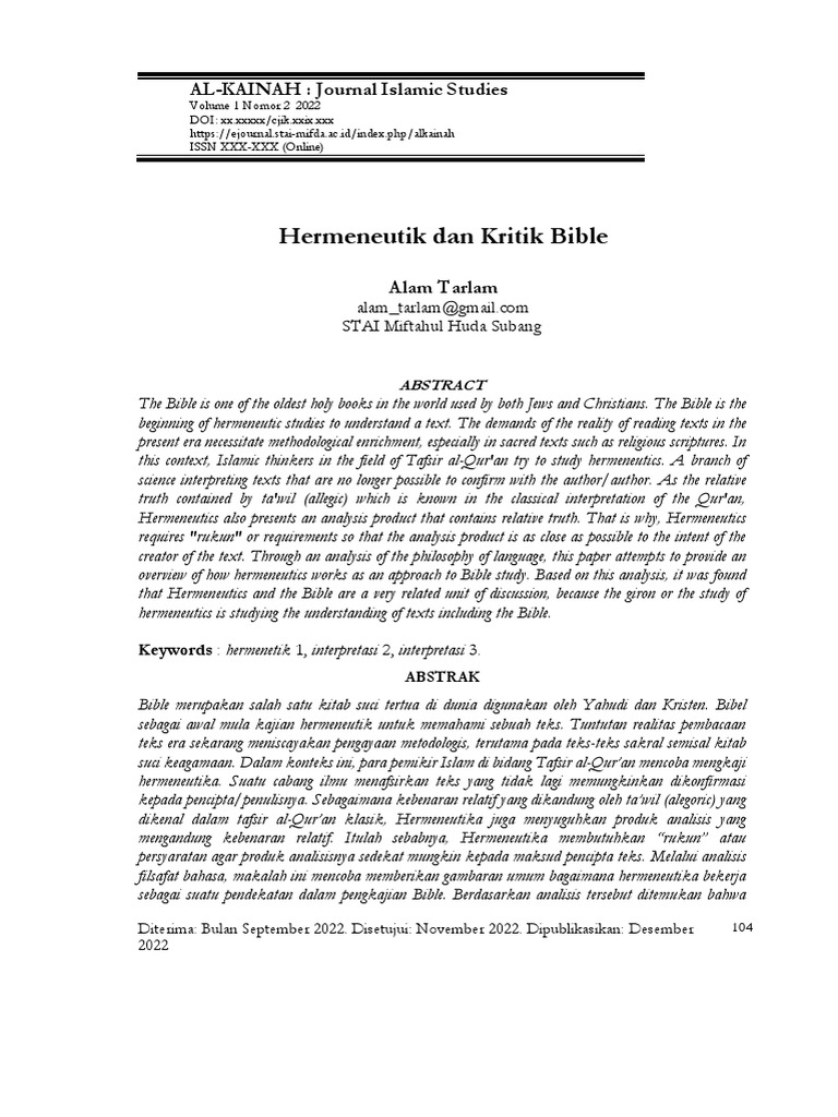 5 +Alam+Tarlam | PDF | Hermeneutics | Religious Texts