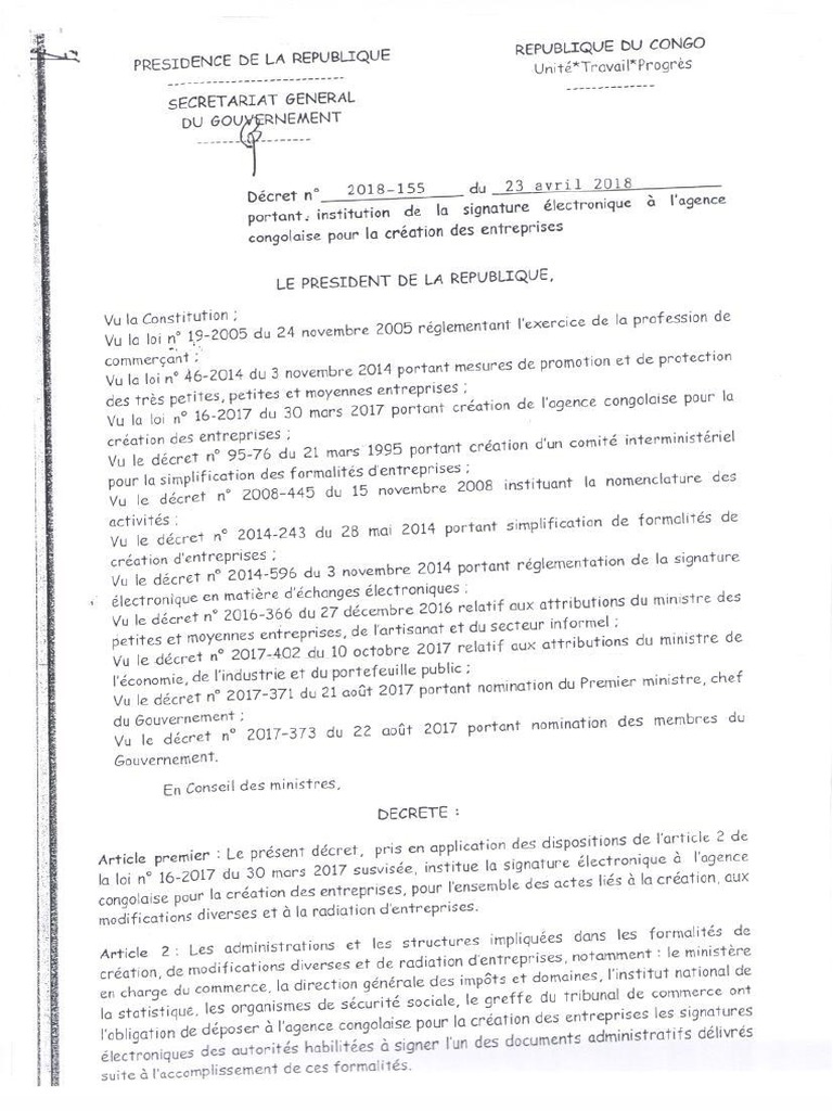 ACPCE Decret 2018_155 Sur Signature Electronique[7680] | PDF