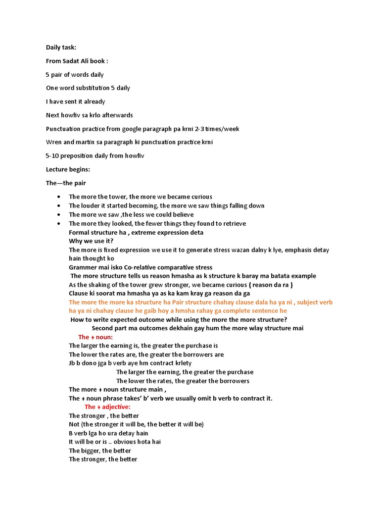 Lecture The - The Pair | PDF | Verb | Language Mechanics