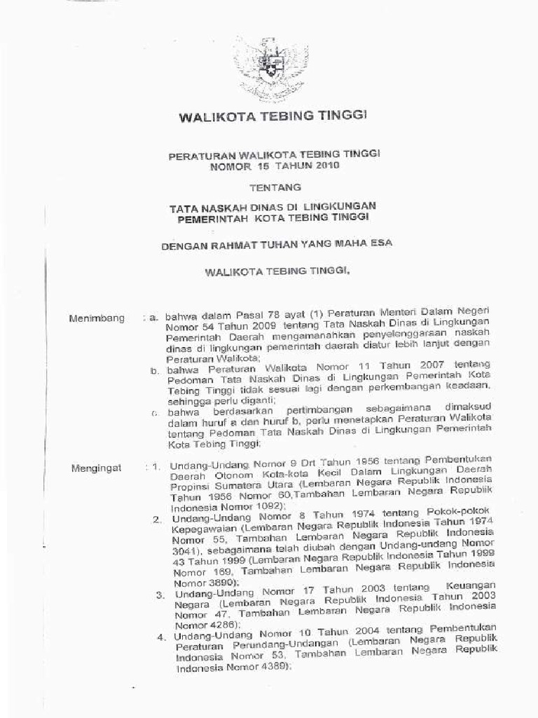 Perwa-No.15-Tahun-2010-Tata-Naskah-Dinas Tebing Tinngi (1) - Compressed ...