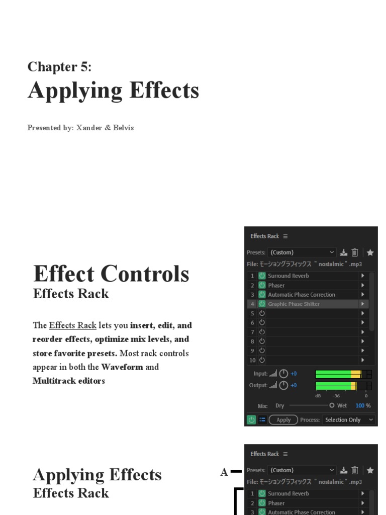 Adobe Audition Effects Rack Guide | PDF | Technology & Engineering