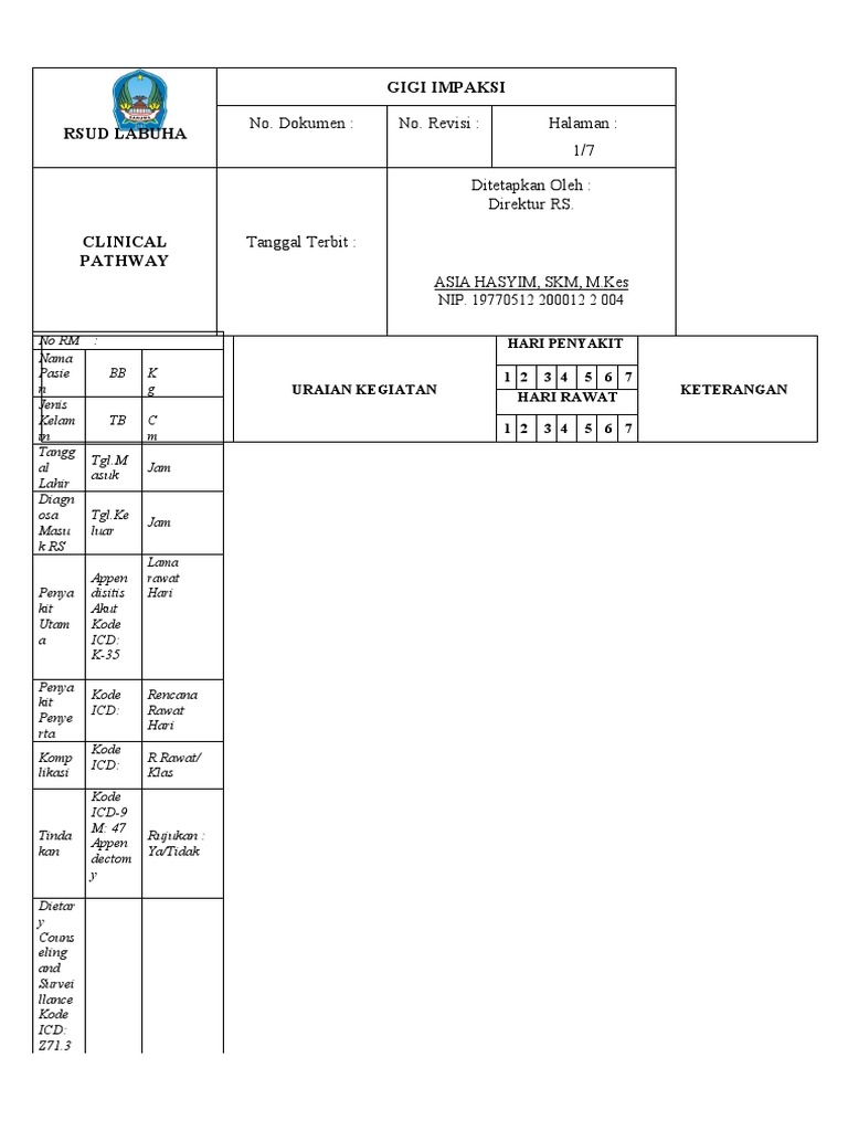 Clinical Pathway Impaksi Gigi | PDF