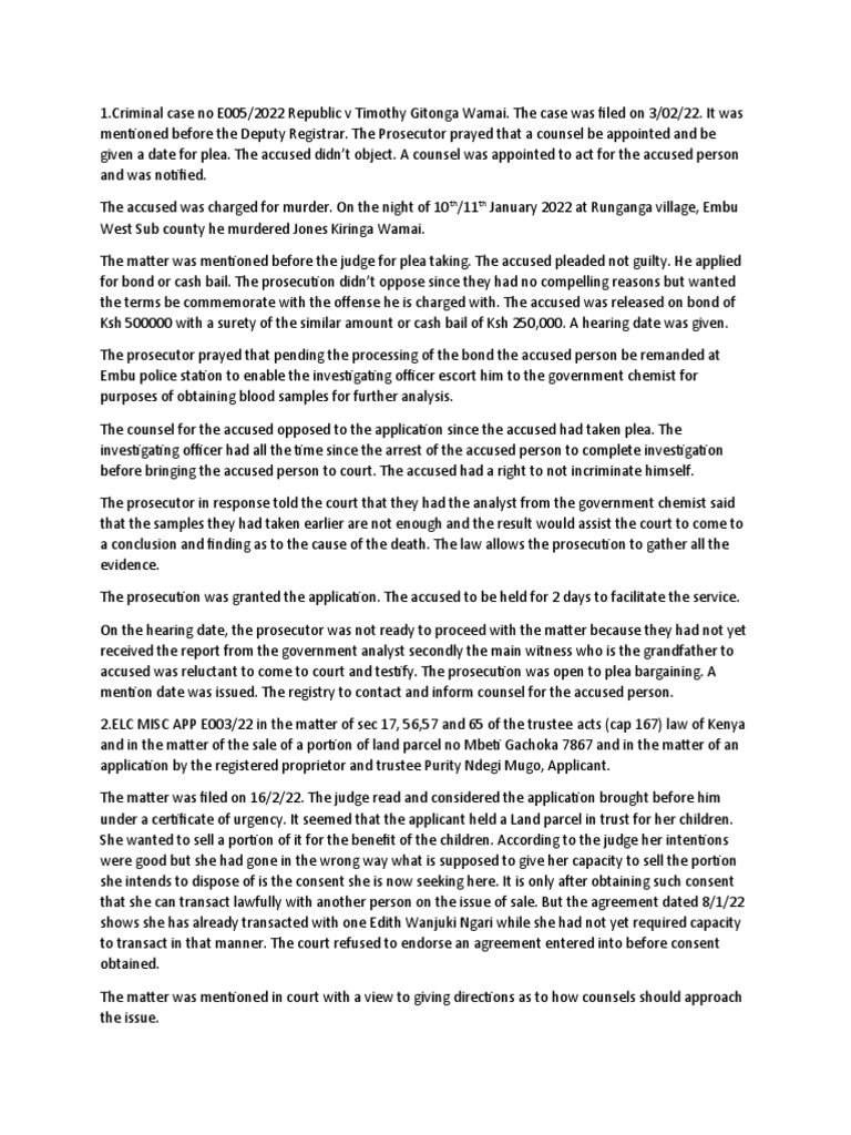 Criminal Case No E005 | PDF | Bail | Prosecutor