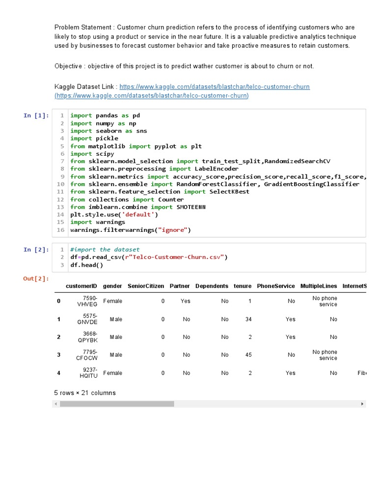 Customer Churn Prediction | PDF | Accuracy And Precision | Statistics