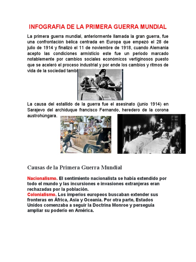 Infografia de La Primera Guerra Mundial | Descargar gratis PDF | Primera Guerra Mundial ...