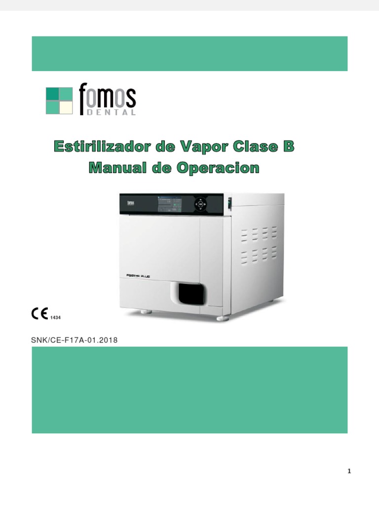 Manual Autoclave Foster Plus Fomos | PDF | Vapor | Agua