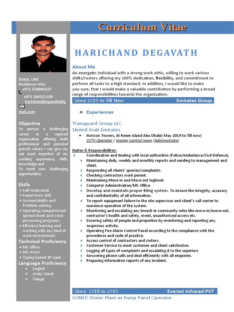 Hari Updated CV | PDF | United Arab Emirates