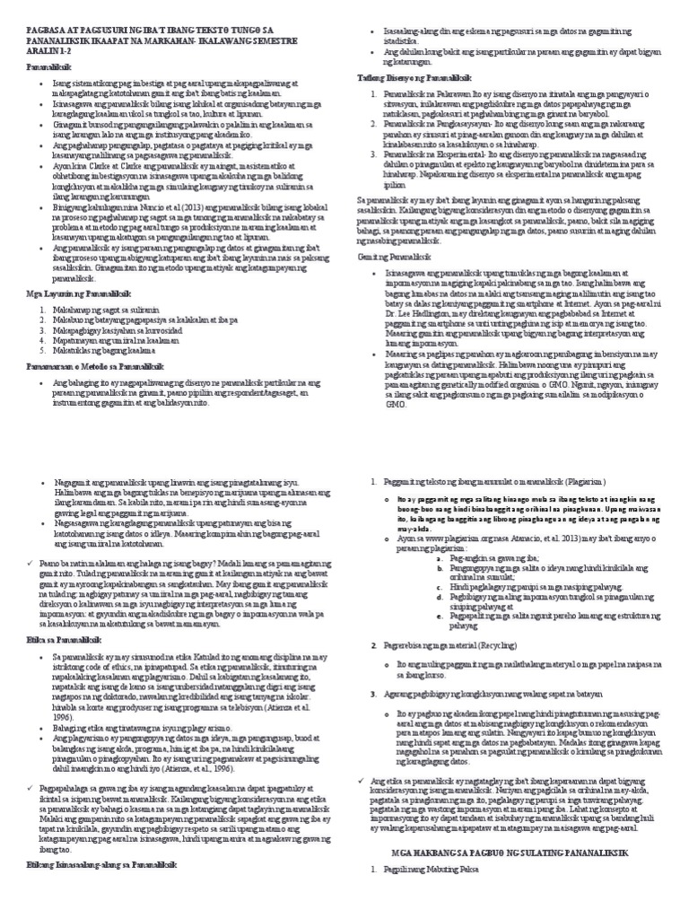 Pagbasa at Pagsusuri | PDF