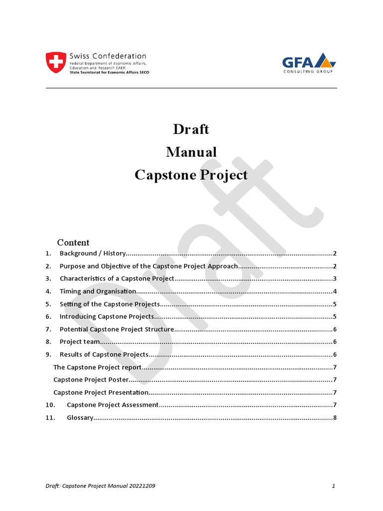 Capstone Project Manual 20221209 | PDF | Curriculum | Methodology