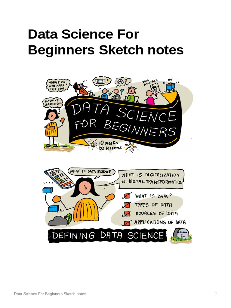 Data Science Beginner Sketch Notes | PDF | Art | Computers