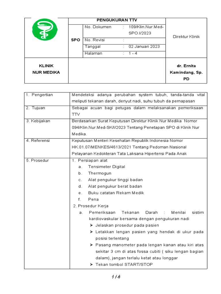 Spo Pengukuran TTV | PDF