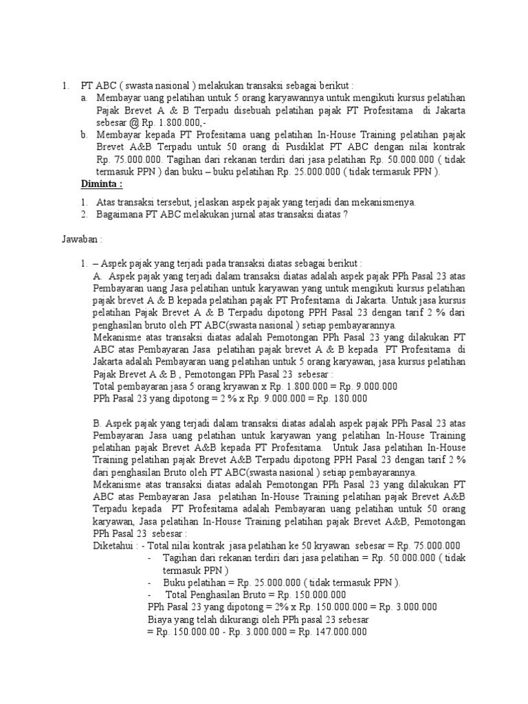 PT ABC JWB No 1 | PDF