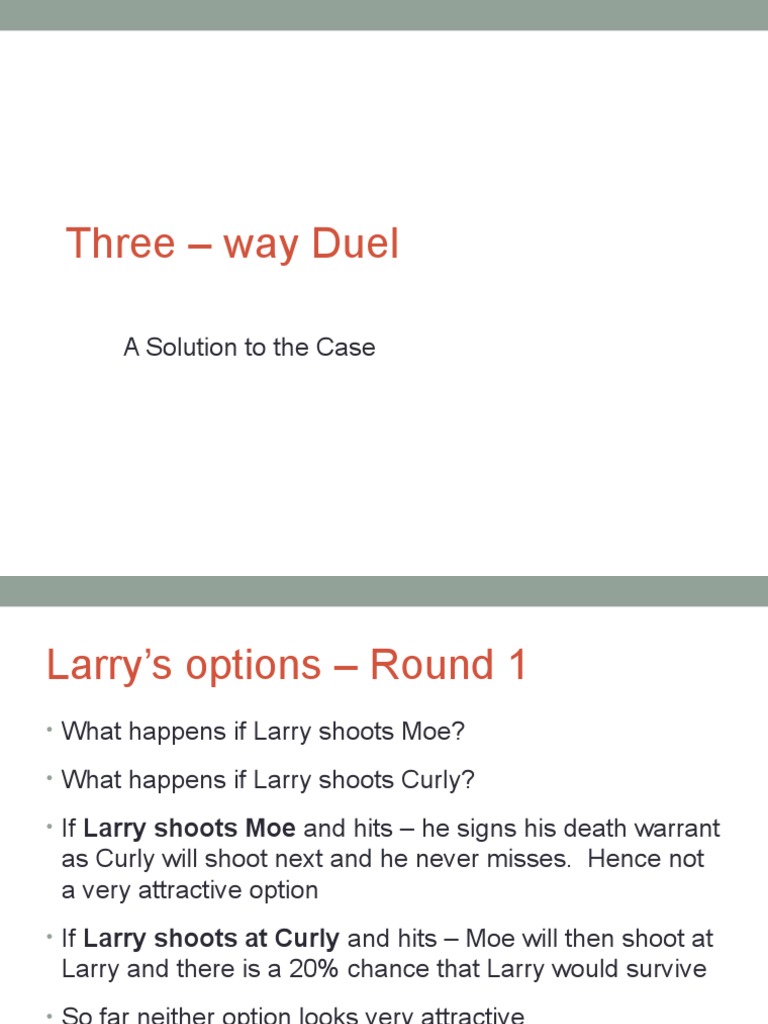 Three - Way Duel Solution | PDF