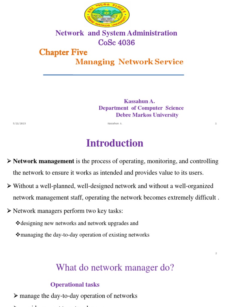 Chapter Five: Network and System Administration | PDF | Computer Network | Troubleshooting