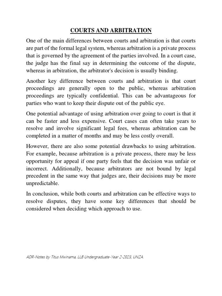 Courts and Arbitration | PDF | Law | Self-Improvement