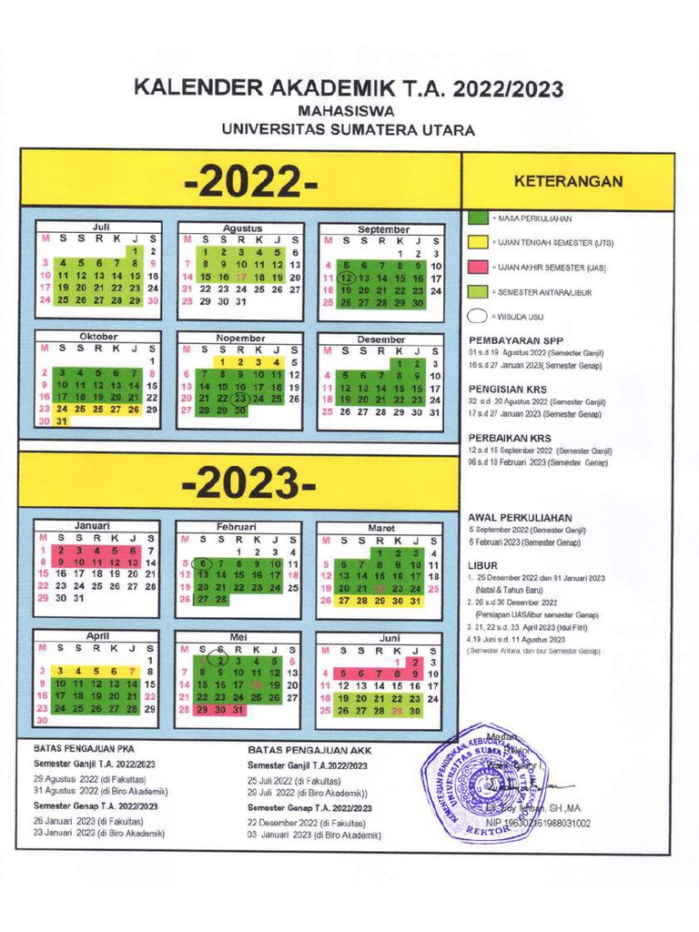 Kalender-Akademik - 2022-2023 Usu | PDF
