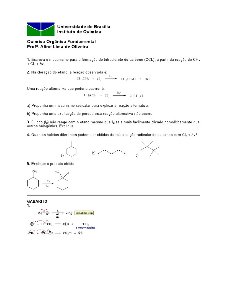 Lista5 Alcanos | PDF