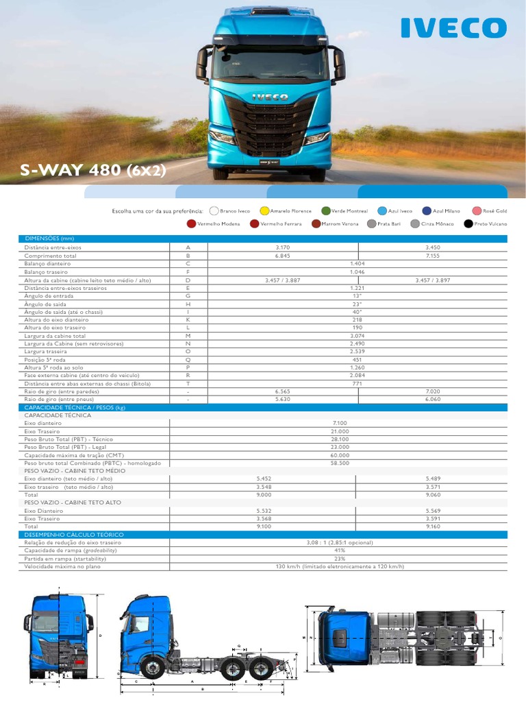 3110 Ivc-0018-22j Lamina S-Way 480 6X2 Po Alta | PDF | Freio | Eixo