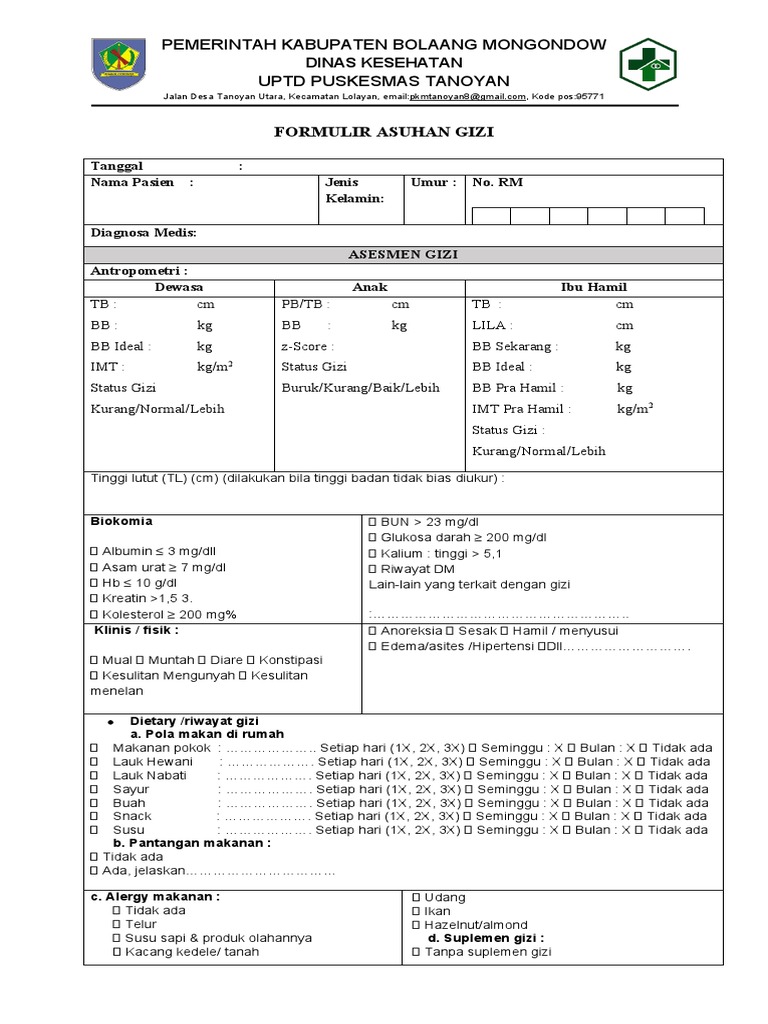 428870934-Formulir-Asuhan-Gizi-puskesmas | PDF