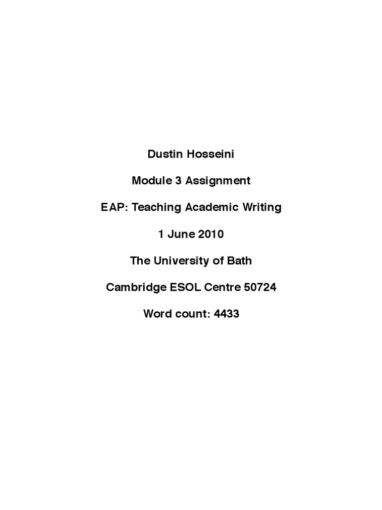 Cambridge Delta Module 3 Assignment EAP | PDF | Educational Assessment ... Cambridge Delta Module 3 Assignment EAP | PDF | Educational Assessment ...