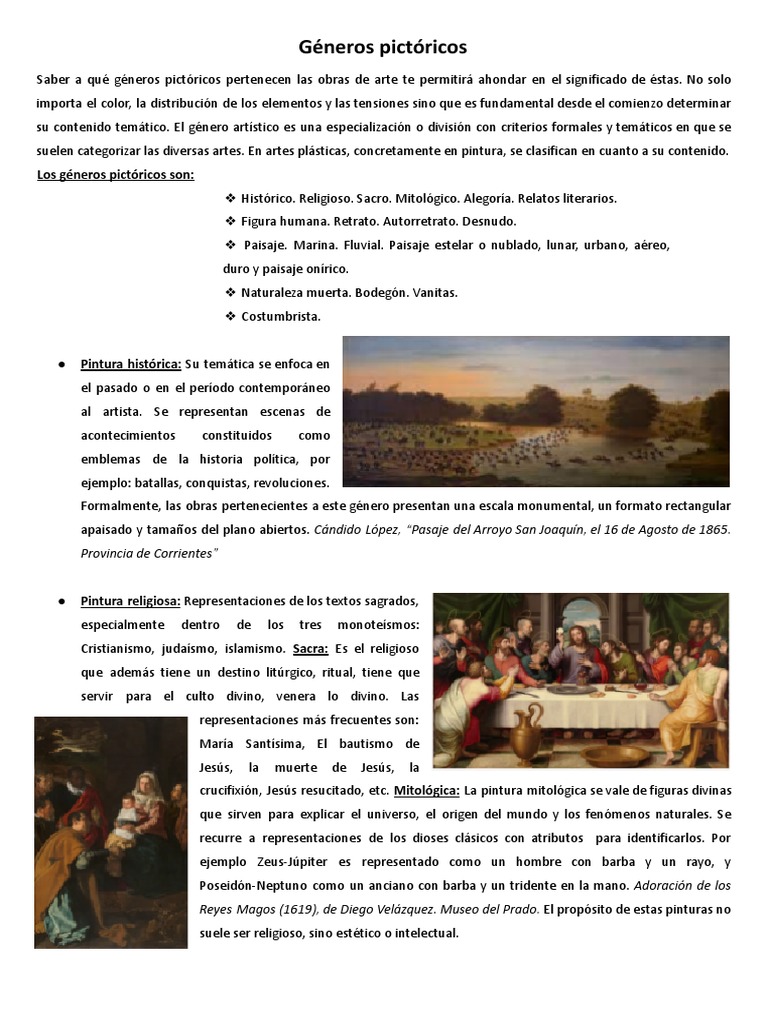 Géneros Pictóricos | Descargar gratis PDF | Género | Naturaleza muerta
