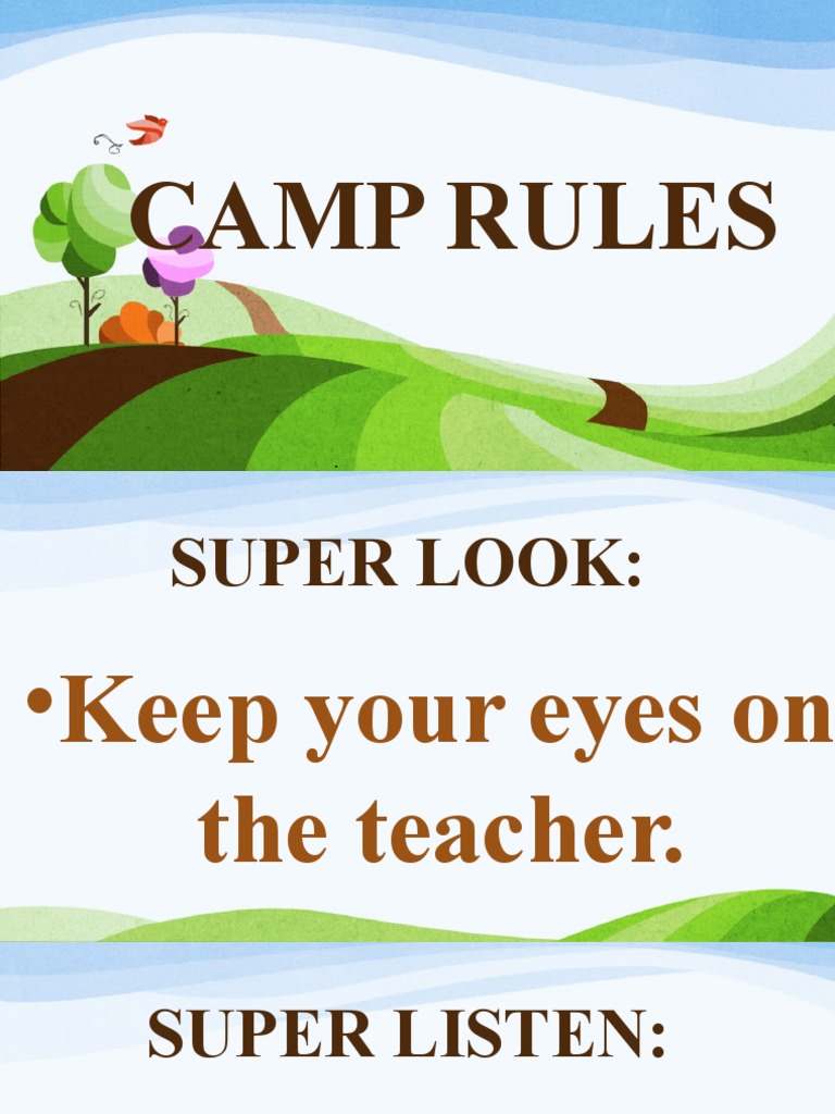 Camp Rules for Super Behavior | PDF