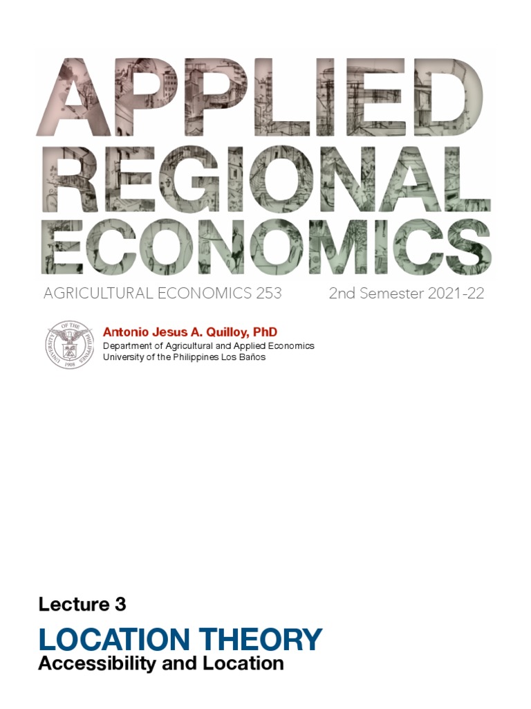 Lecture 3 - Location Theory - Accessibility and Location - PDF | PDF ...