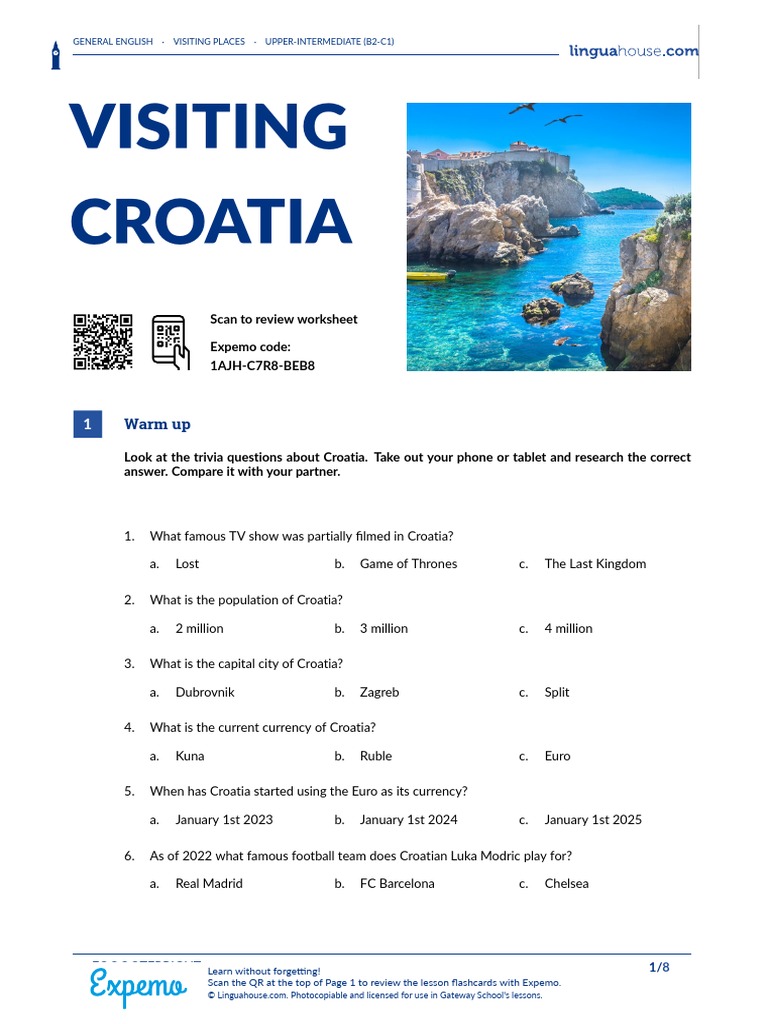 Visiting Croatia British English Teacher | PDF | Croatia | Vocabulary