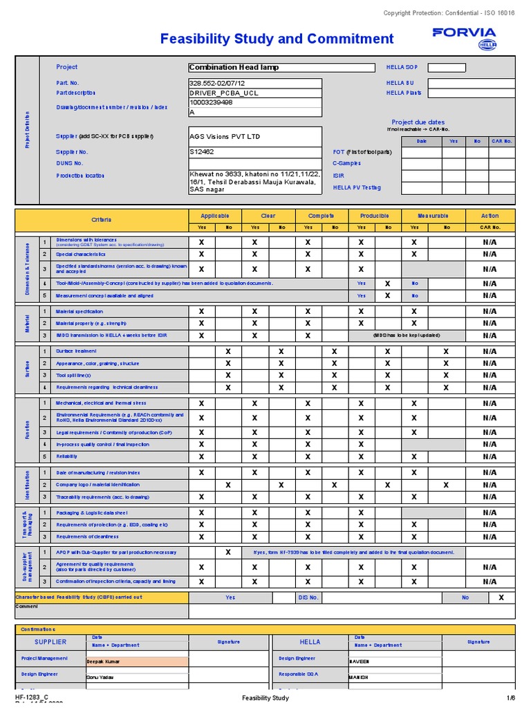 FEASIBILITY SHEET Driver_PCBA_UCL | PDF | Packaging And Labeling ...