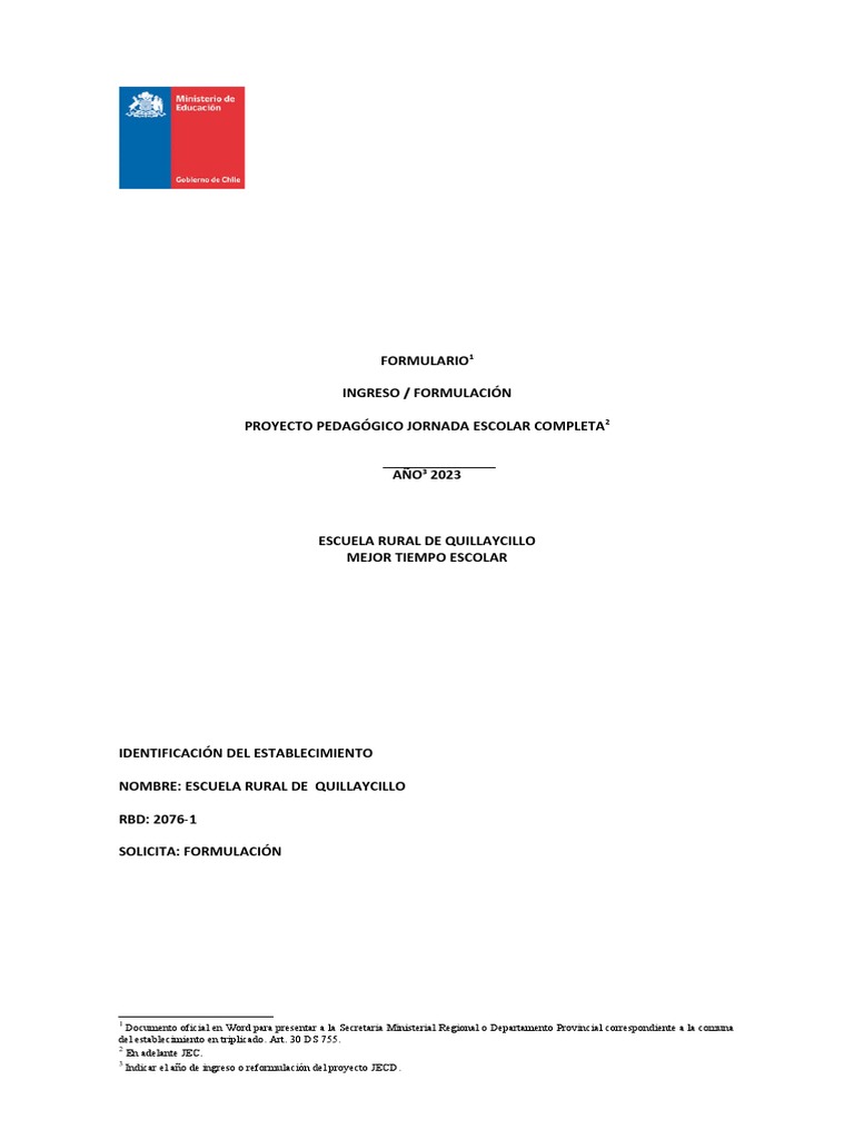 Formato Jec 2023 | PDF | Evaluación | Educación primaria