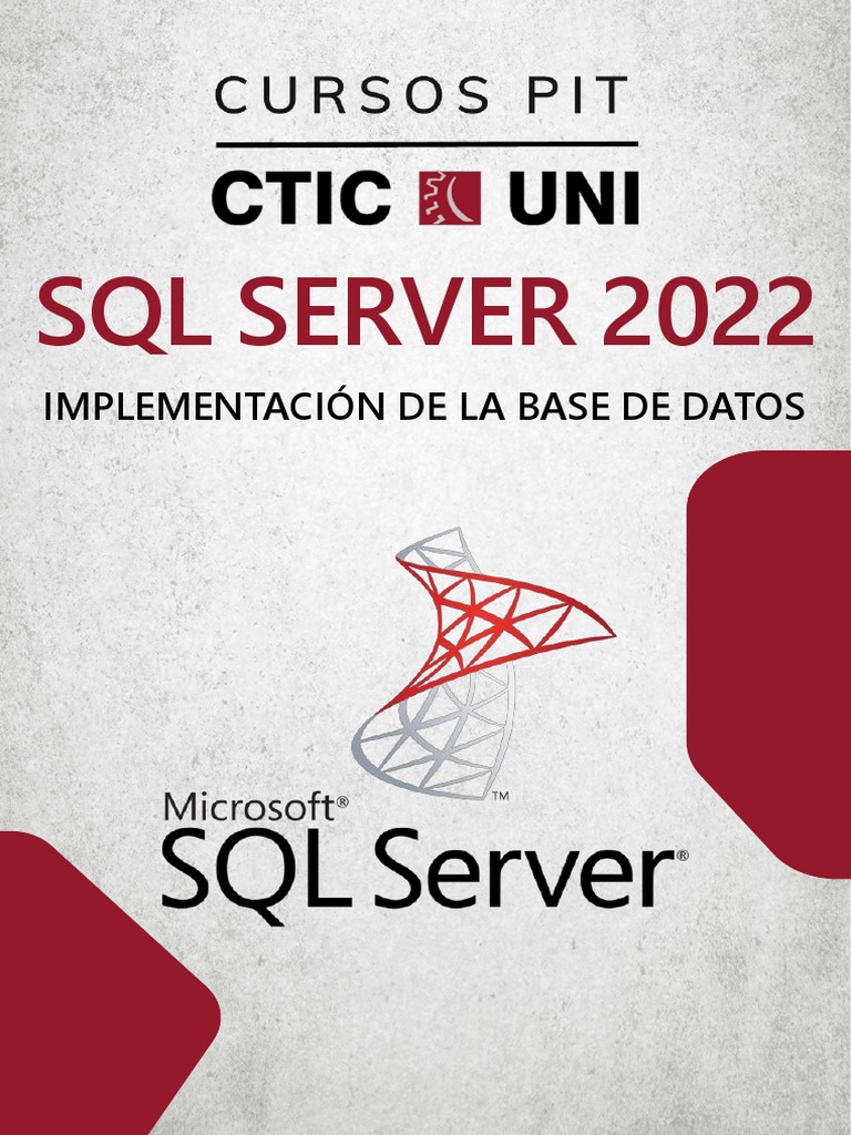 Manual Sql Server 2022 Pit ImplementaciÓn Pdf Servidor Sql De Microsoft Bases De Datos