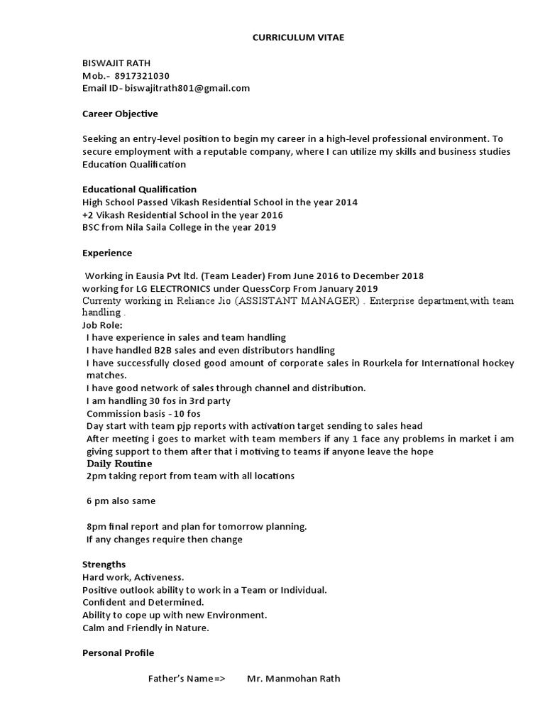 Biswajit Rath - Resume | PDF