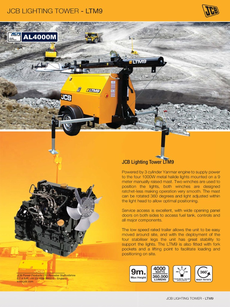 JCB Lighting Tower LTM9 | PDF