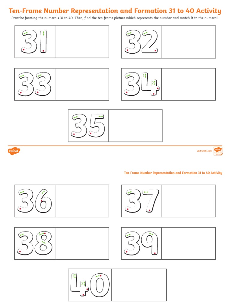 T M 1666622066 ks1 Ten Frame Number Representation and Formation 31 To ...