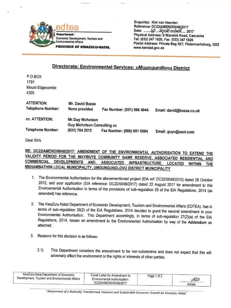 Dc22-Amend-0048-2017 Received Approved Amendment To Extend Validity ...