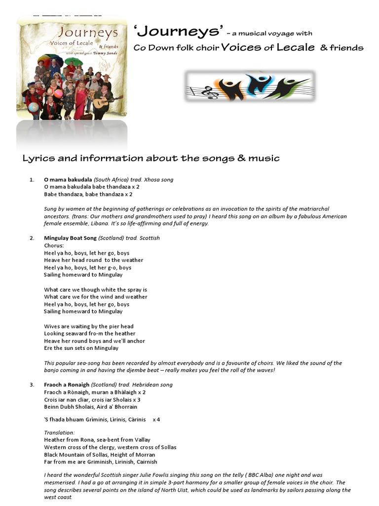 Song Notes For Website | PDF