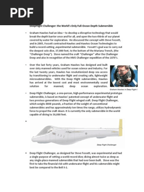 Deep Sea Submersible Flight