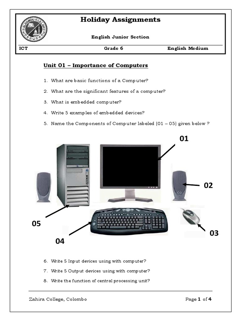 Grade 6 EJS ICT HA by Ashraff Ameen | PDF | Information Technology ...