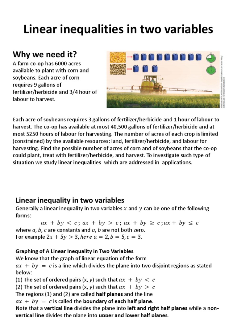 linear ineq. in two variable with applications | PDF | Linear Programming | Plane (Geometry)