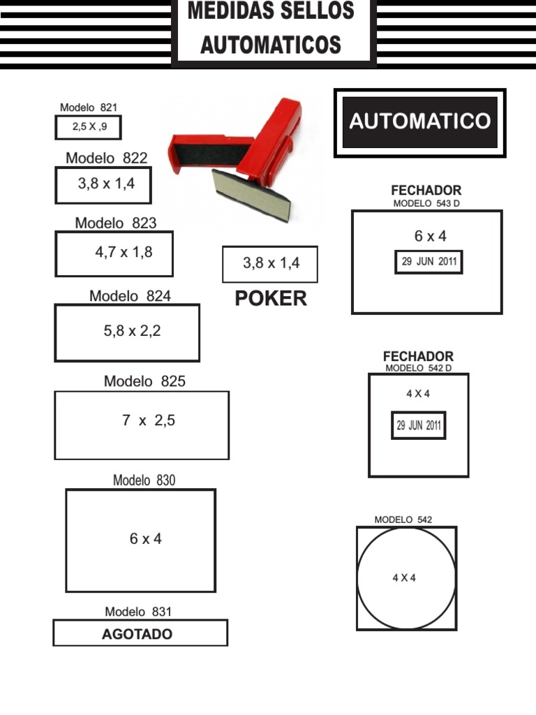 MEDIDAS SELLOS AUTOMATICOS | PDF