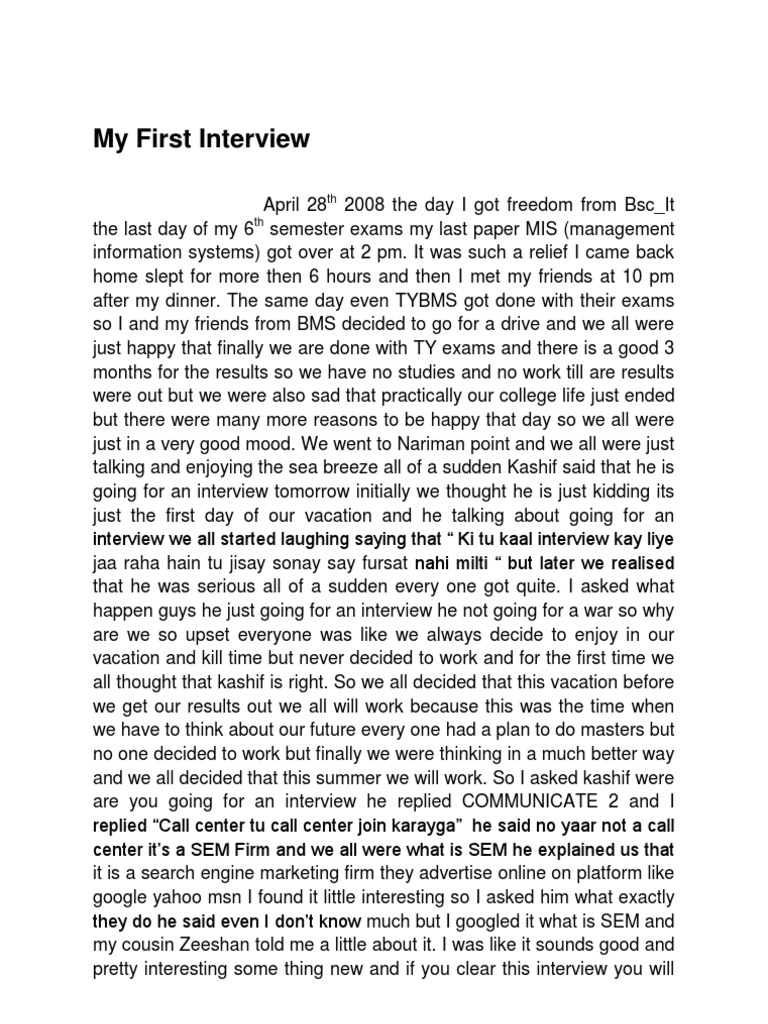 My First Interview Descargar Gratis Pdf Search Engine Marketing