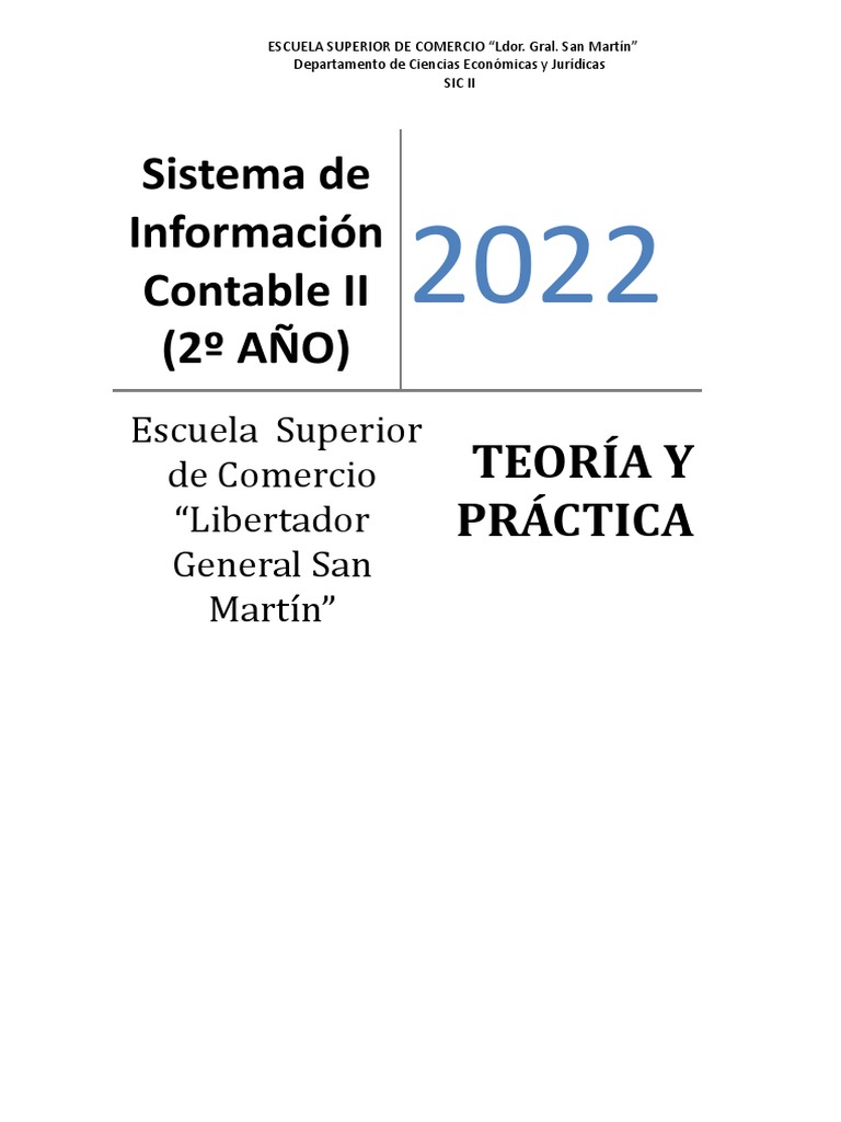 Apunte Sic II - 2022 | PDF | Contabilidad | Bancos