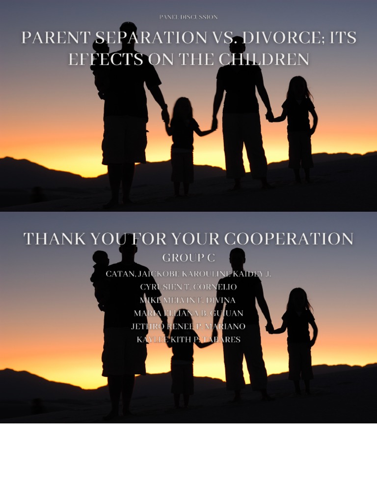 Parent Separation vs. Divorce Its Effects On The Children | PDF