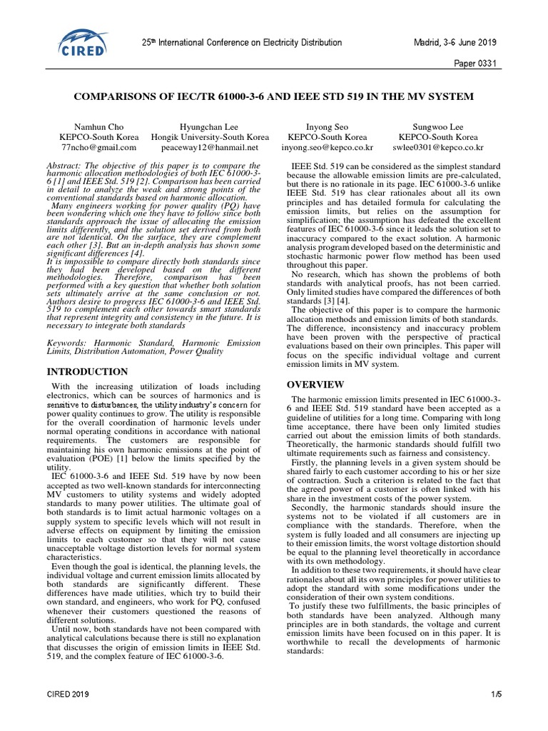 IEC Vs IEEE Comparison | PDF | Evaluation | Electricity