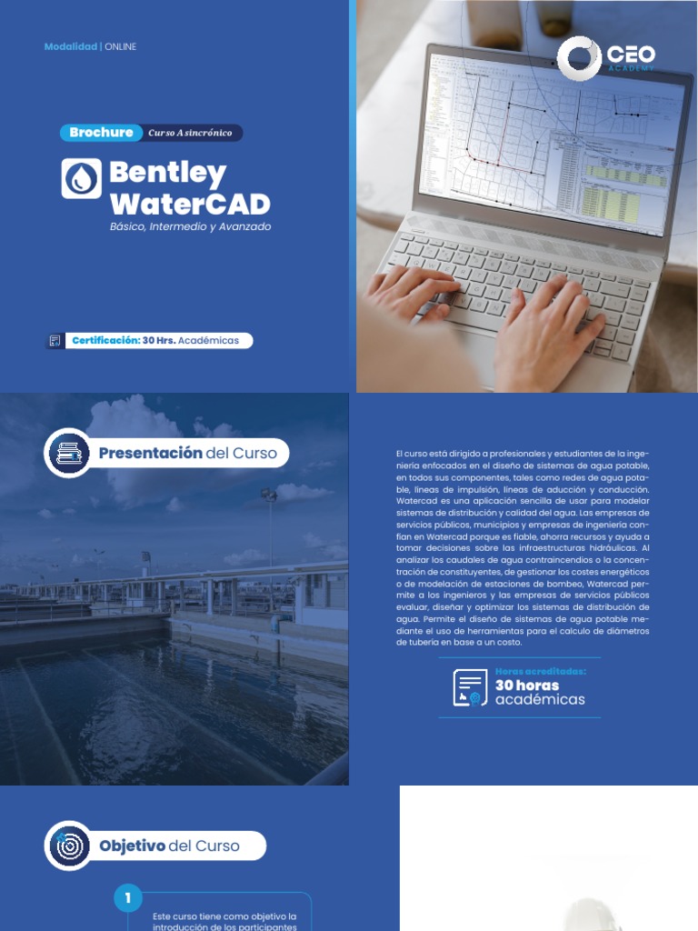 Curso WaterCAD para Ingenieros | PDF | Agua