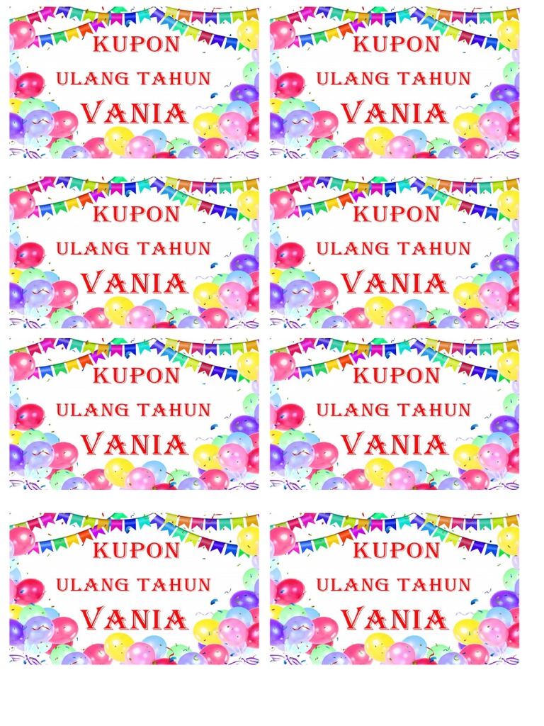 kupon ulang tahun vania | PDF