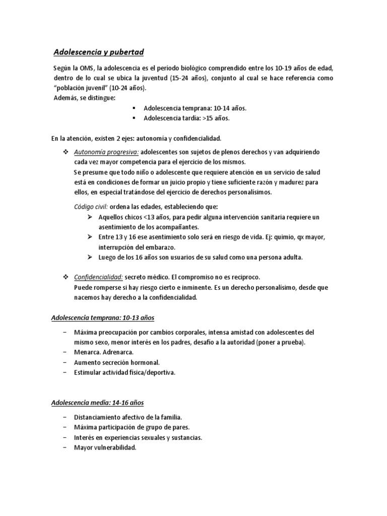Adolescencia y Pubertad | PDF | Pubertad | Adolescencia