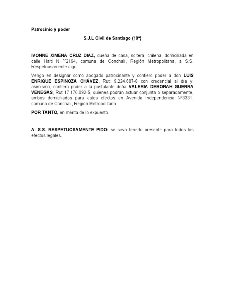 Patrocinio y Poder 10jzdo | PDF