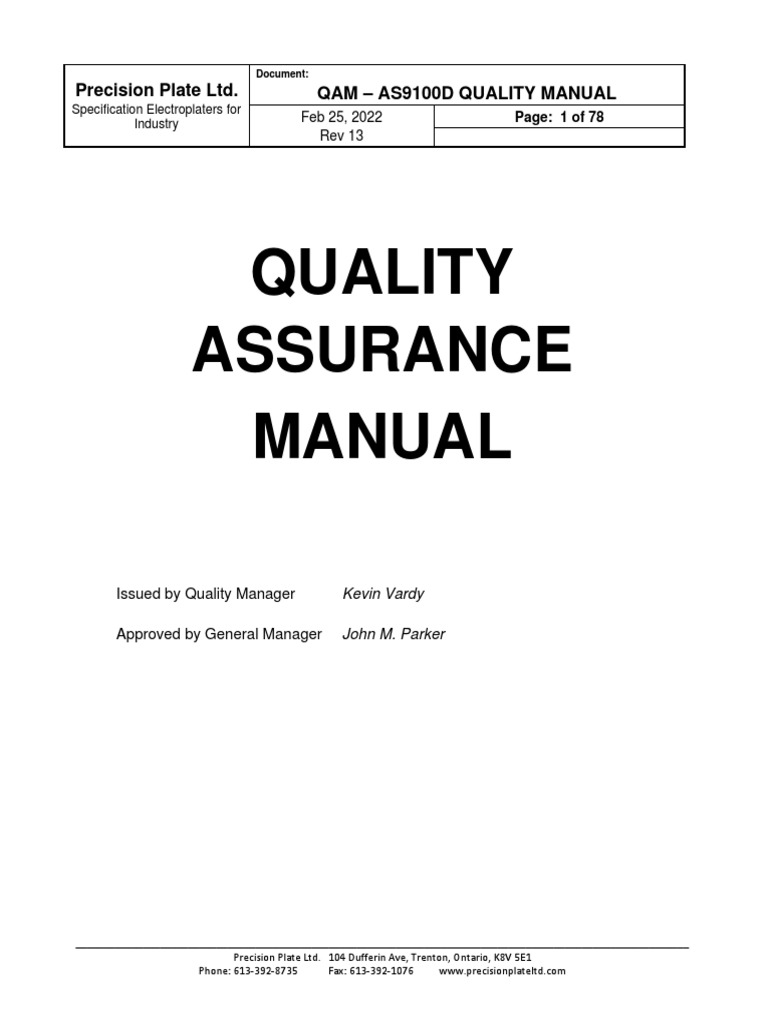 Quality Manual | PDF | Calibration | Quality Management System