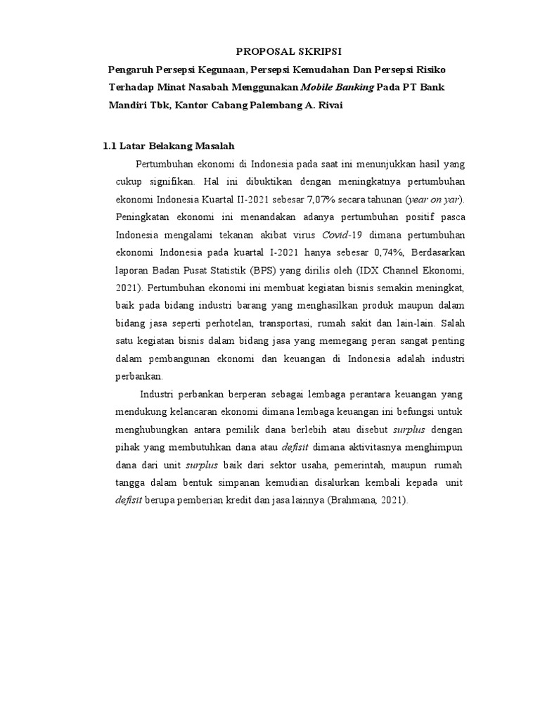 Contoh Proposal Penelitian | PDF